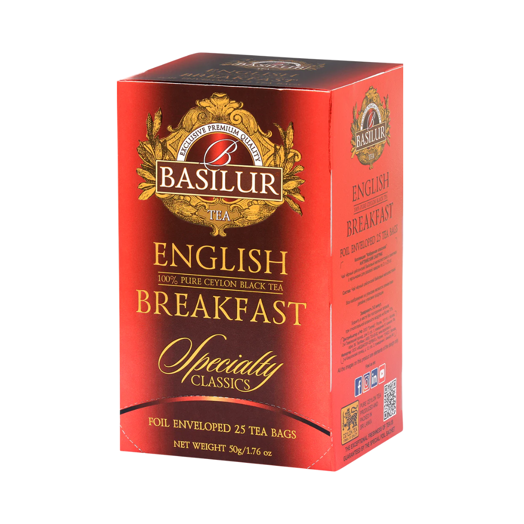 Té English Breakfast Basilur 25 Bolsas – Té Negro Ceylon Premium ...